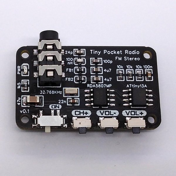 ATtiny13A TinyPocketRadio | Hackaday.io