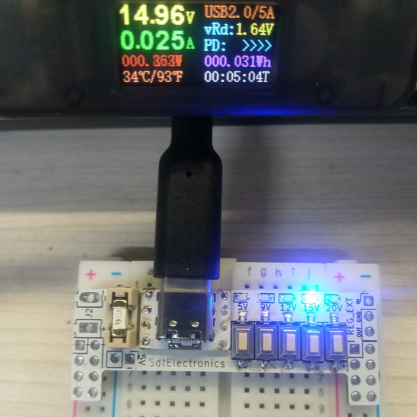 Low-cost USB-PD Sink for Breadboard (and More) | Hackaday.io