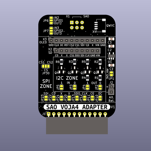SAO Adapter for Voja4 Badge | Hackaday.io