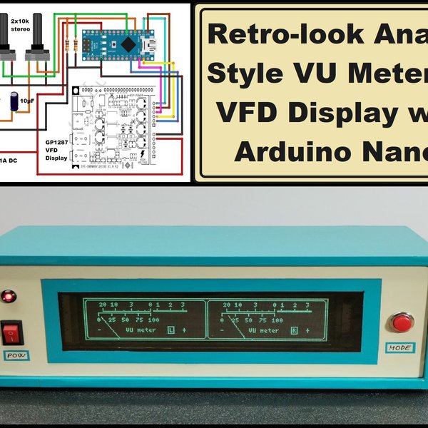 Retro look Analog style VU meter on VFD display | Hackaday.io