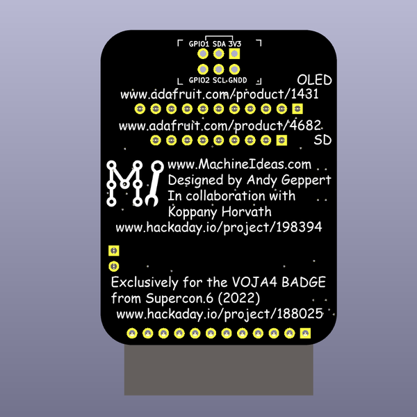 SAO Adapter for Voja4 Badge | Hackaday.io