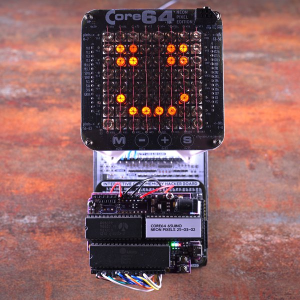 Core64 and Neon Pixels Controlled with 65uino | Hackaday.io