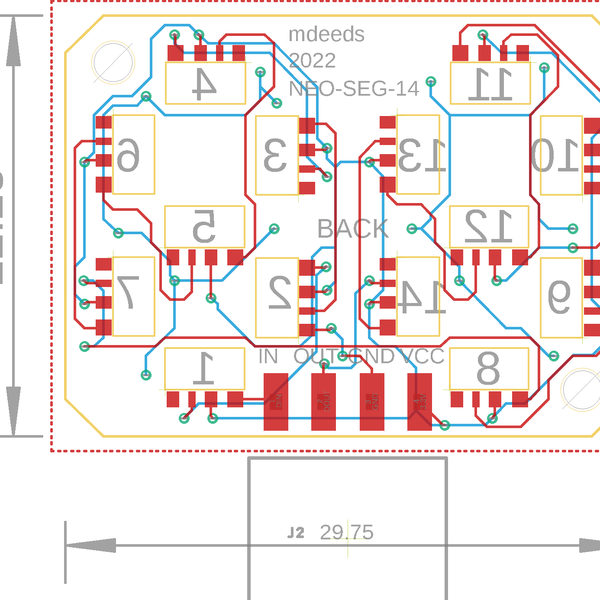 7 Segment Neopixel Display Module
