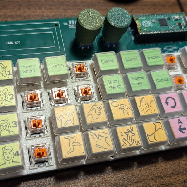 An HP-16C or a Baldur's Gate 3 Macro Pad? Yes. | Hackaday.io