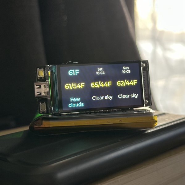 Weather Forecast with Lilygo T-Display ESP32 | Hackaday.io