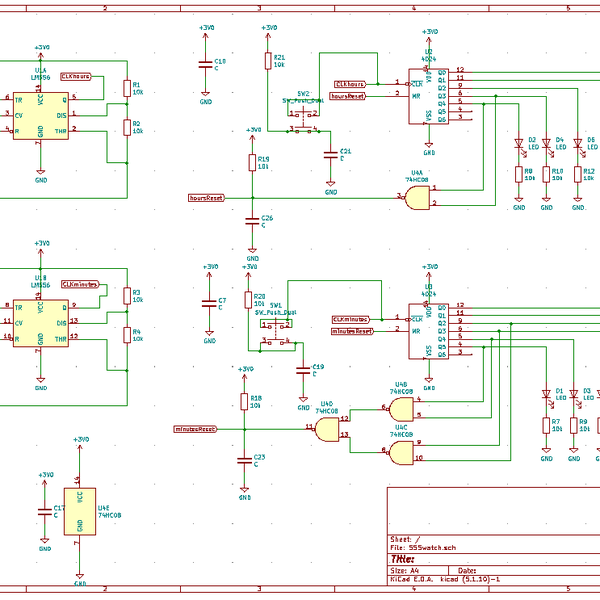 Binary Clock with 555 Timer | Hackaday.io