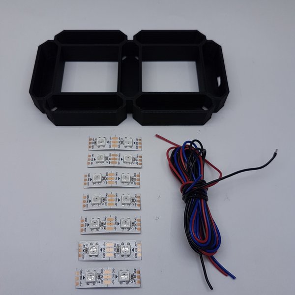 "pxlDigit" - a 3D printed seven segment digit | Hackaday.io