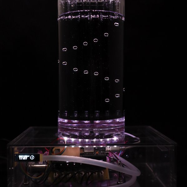 Glowing Air-Bubble Clock : powered by ESP8266 | Hackaday.io