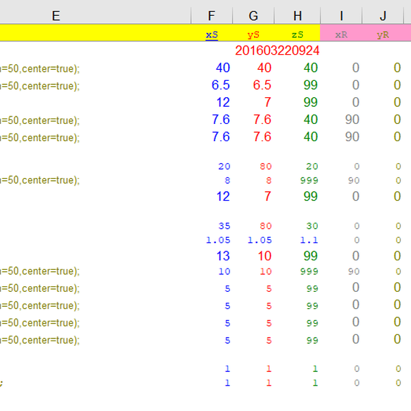 Rapid 3D models with Excel and OpenScad | Hackaday.io