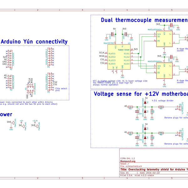 Overclocking Telemetry Shield For Arduino Genuino