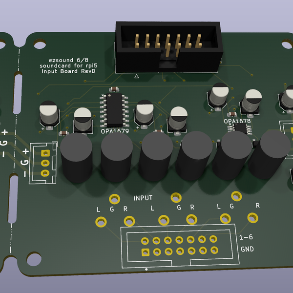 ezsound-6x8 Pi5 multichannel soundcard | Hackaday.io