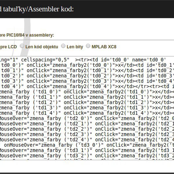 LCD,OLED online characters editor | Hackaday.io
