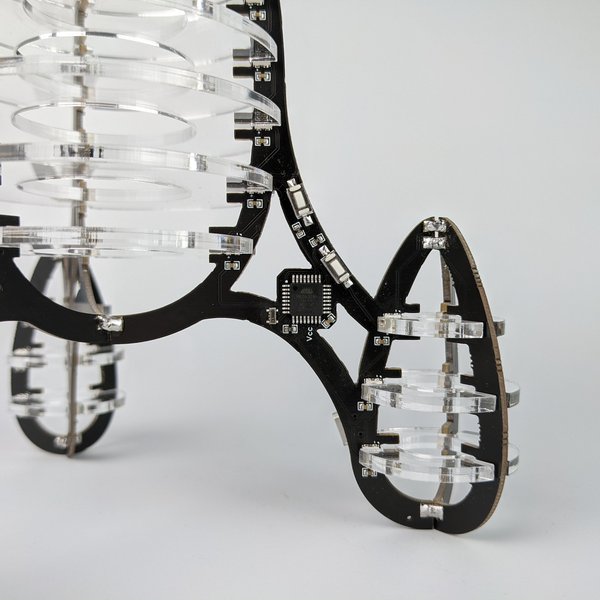 ATOMPUNK ROCKET LAMP MADE OF BARE PCBS AND LED-LIT | Hackaday.io