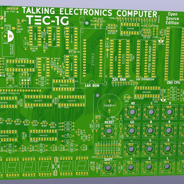 TEC-1G: 40 year Anniversary Z80 SBC | Hackaday.io