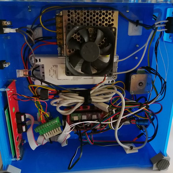 Cube 3d printer H-bot blue | Hackaday.io