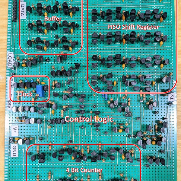 Serial Transmitter Using Discrete Parts | Hackaday.io