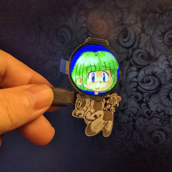Astro-chan Badge | Hackaday.io