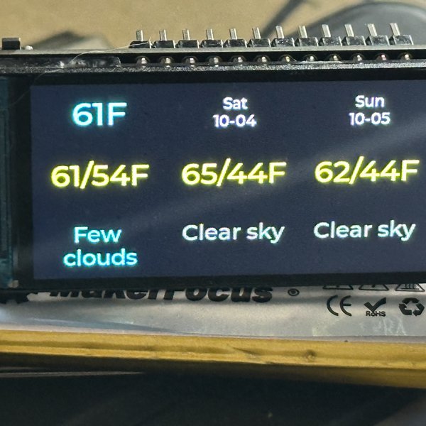 Weather Forecast with Lilygo T-Display ESP32 | Hackaday.io