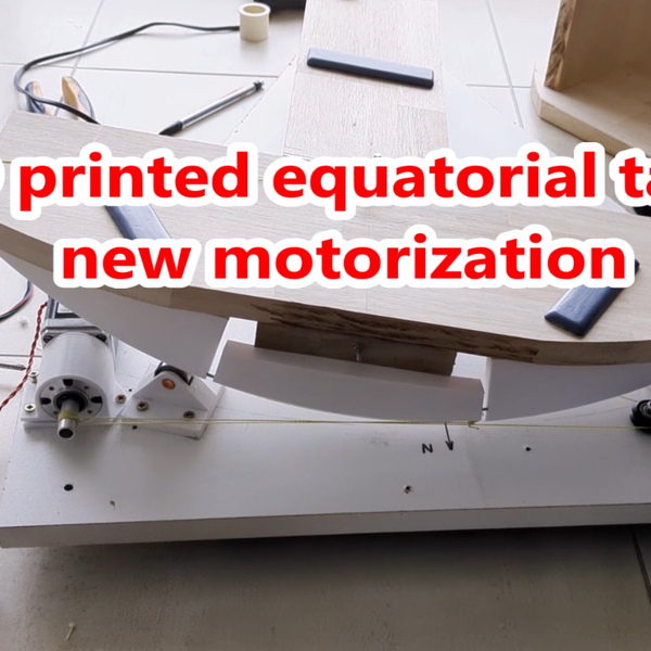 3D printed equatorial table fully parametric | Hackaday.io