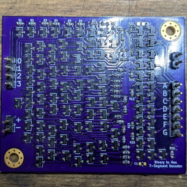 Binary to Hex 7-Segment Decoder w/ Discrete Parts | Hackaday.io