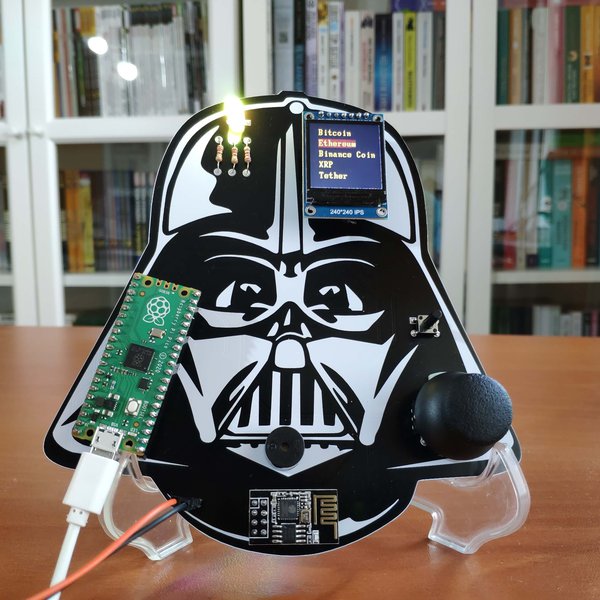 Darth Vader IoT Cryptocurrency Tracker w/ Pico | Hackaday.io