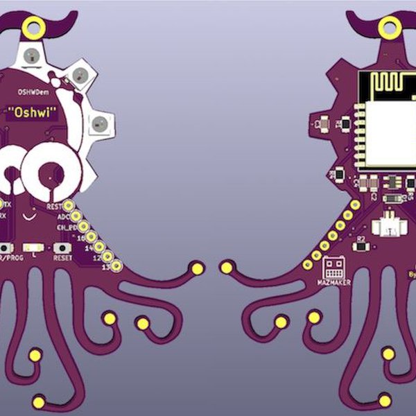 Oshwi, the octopus IoT Badge | Hackaday.io