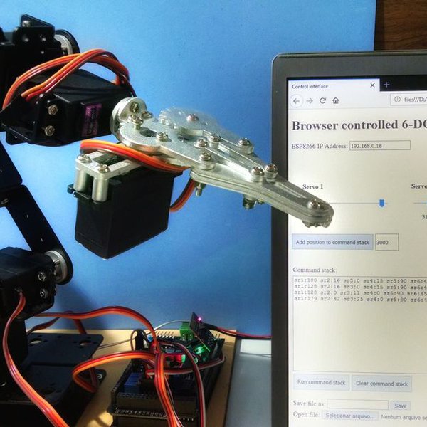 WI-FI BROWSER CONTROLLED ROBOTIC ARM | Hackaday.io
