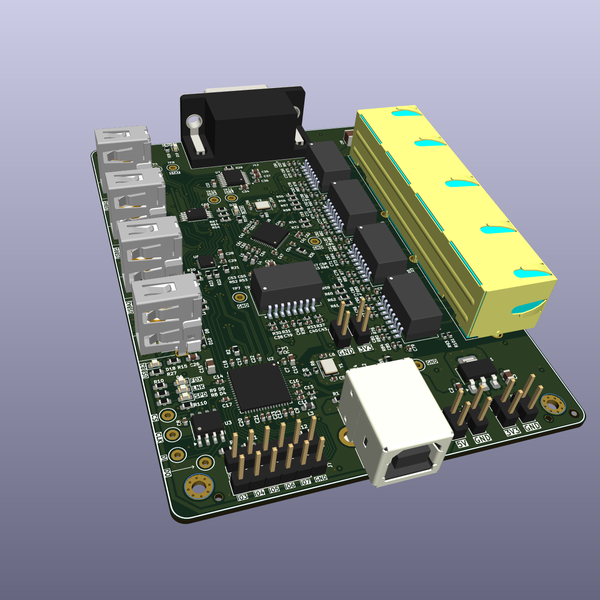 Integrated HUB - Ethernet, USB, RS232 | Hackaday.io