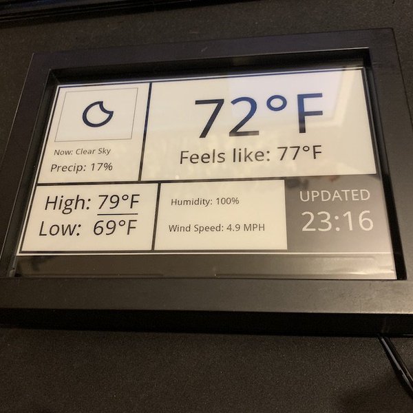 Raspberry Pi E-Paper Weather Display | Hackaday.io