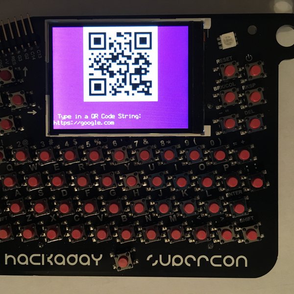 QR Code Generator Supercon Badge Hack | Hackaday.io