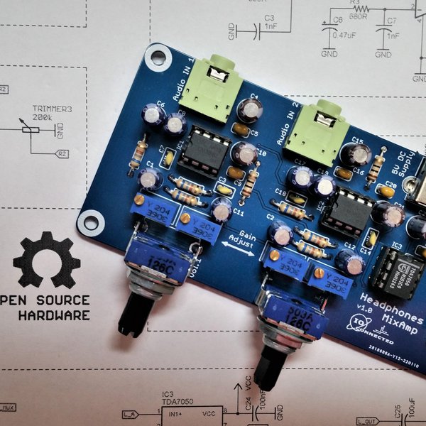 Dual Channel Stereo - Headphones MIXER / AMPLIFIER | Hackaday.io
