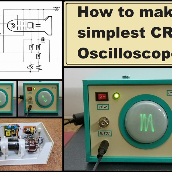 DIY simplest small CRT Oscilloscope | Hackaday.io