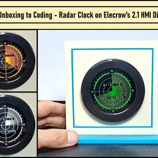 Radar Clock on Elecrow’s 2.1 HMI Round Display | Hackaday.io