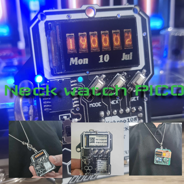 Neck watch PICO (cyberpunk) | Hackaday.io