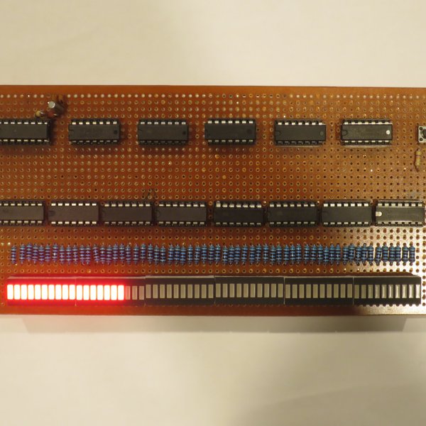 TTL/CMOS Linear LED Clock | Hackaday.io