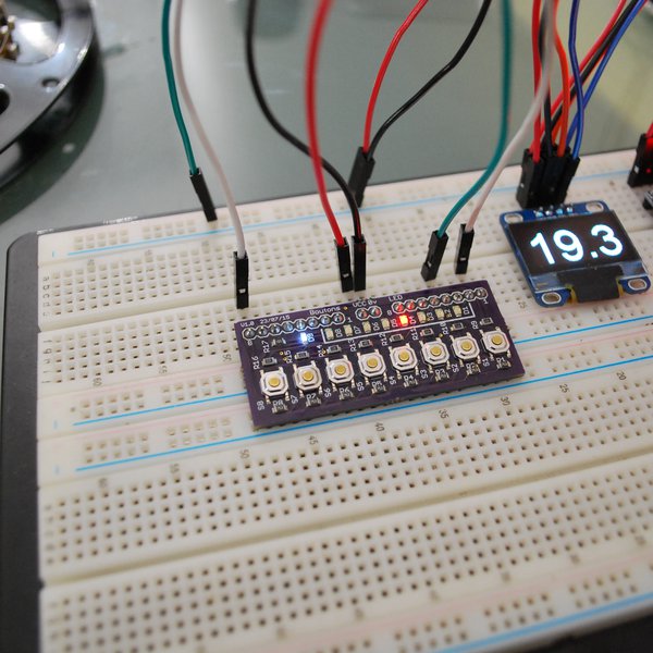 8 buttons 8 LEDs breakout board | Hackaday.io