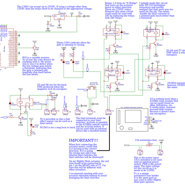 Replacement Mighty Mule swing gate control board | Hackaday.io
