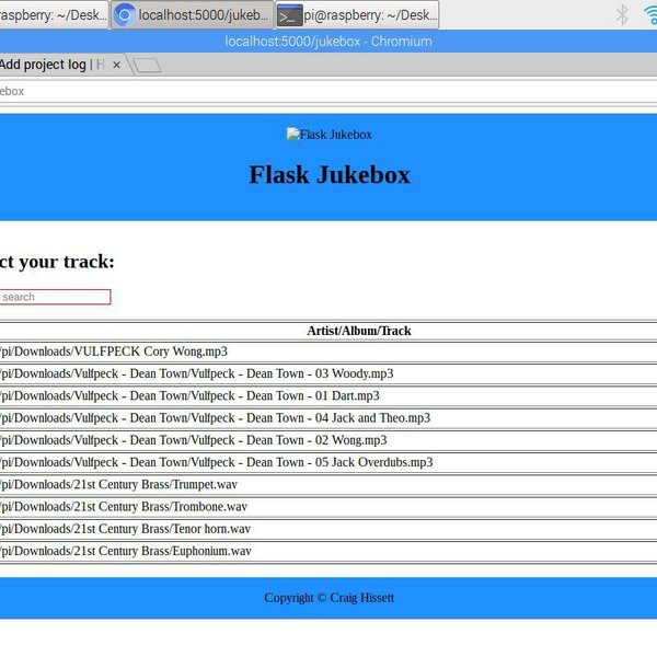 Flask Jukebox | Hackaday.io