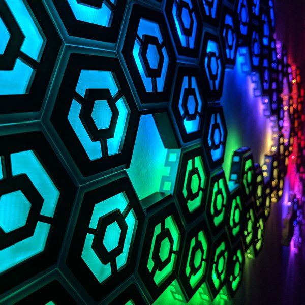 esp8266 Futuristic Hex Wall | Hackaday.io