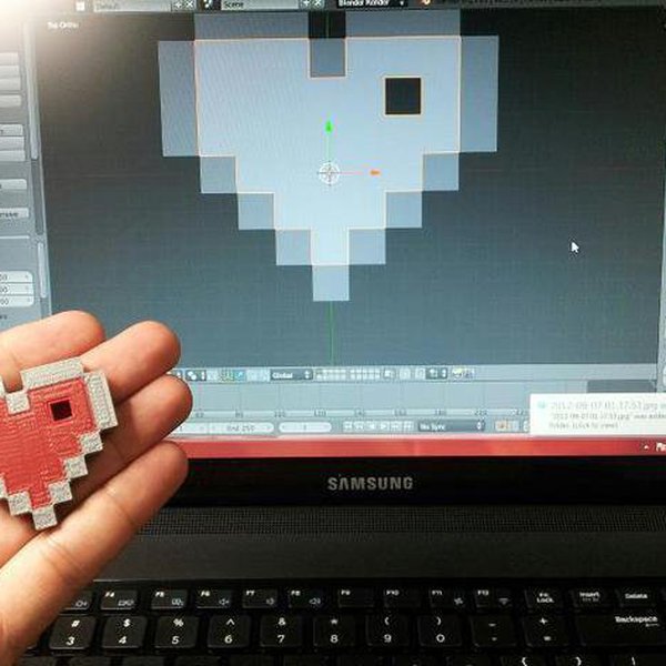 8-bit Heart keychain | Hackaday.io