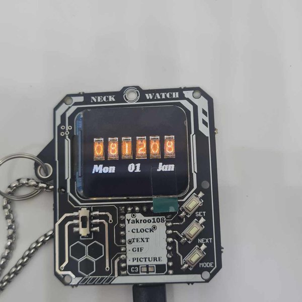 Neck watch PICO v2.0(cyberpunk) | Hackaday.io