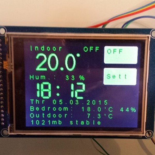 Esp8266 Wifi Touch Screen Thermostat