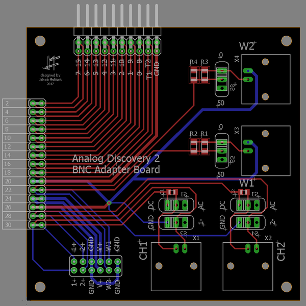 Custom Analog Discovery BNC Adapter Board | Hackaday.io