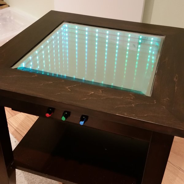 Infinity Mirror Table with Analog RGB Control | Hackaday.io