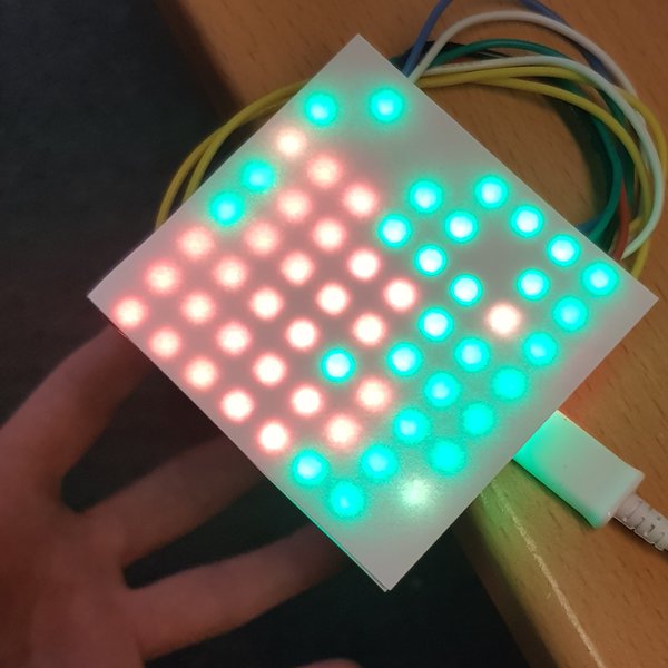 VL53L5cx 8x8 range sensor to 8x8 NeoPixel Array | Hackaday.io