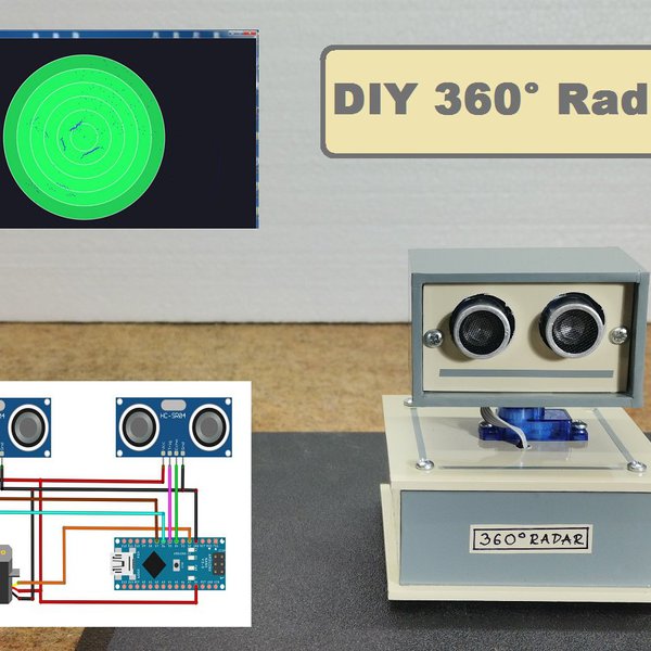 360° Arduino radar with 2xHC-SR04 sensors | Hackaday.io