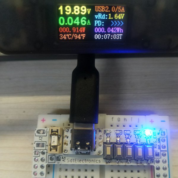 Low-cost USB-PD Sink for Breadboard (and More) | Hackaday.io