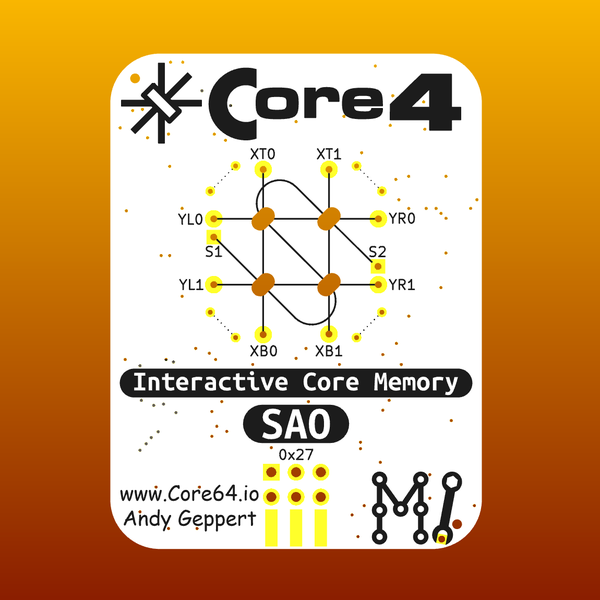 SAO Core4 - A Nibble of Core Memory with I2C | Hackaday.io