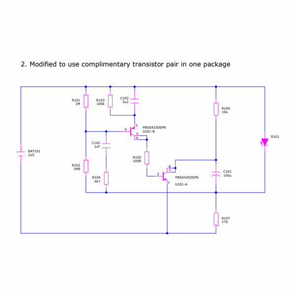 Single cell LED flasher | Hackaday.io