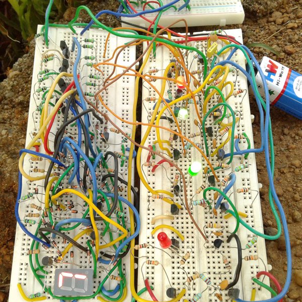 Discrete BCD to 7segment decoder using Transistors | Hackaday.io